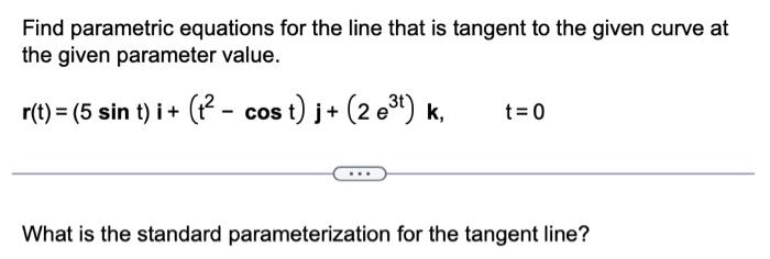 Solved Find parametric equations for the line that is | Chegg.com