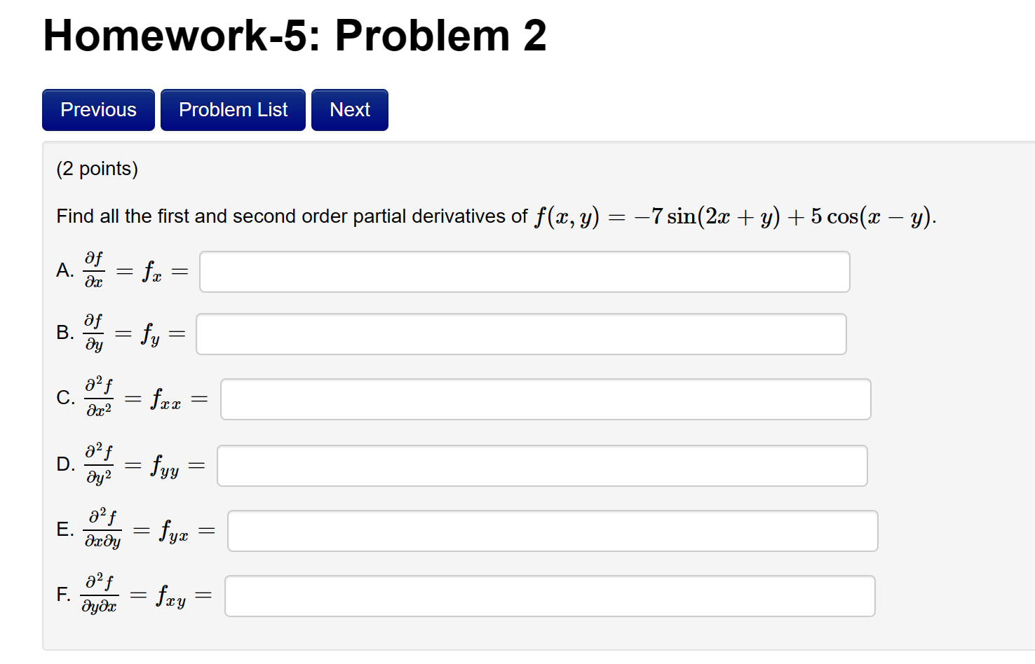 Solved (2 ﻿points)Find all the first and second order | Chegg.com