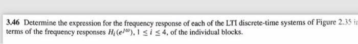 Solved 3.46 Determine the expression for the frequency | Chegg.com