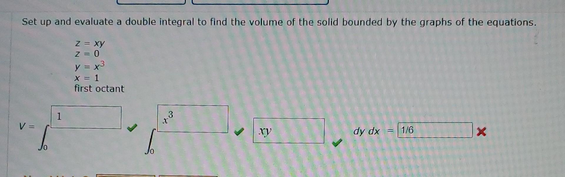 Solved Set up and evaluate a double integral to find the | Chegg.com