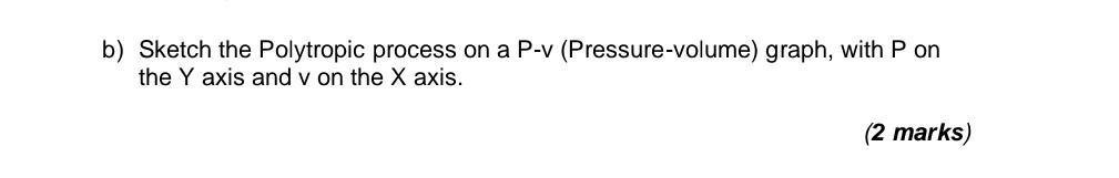 Solved b) Sketch the Polytropic process on a P-v | Chegg.com