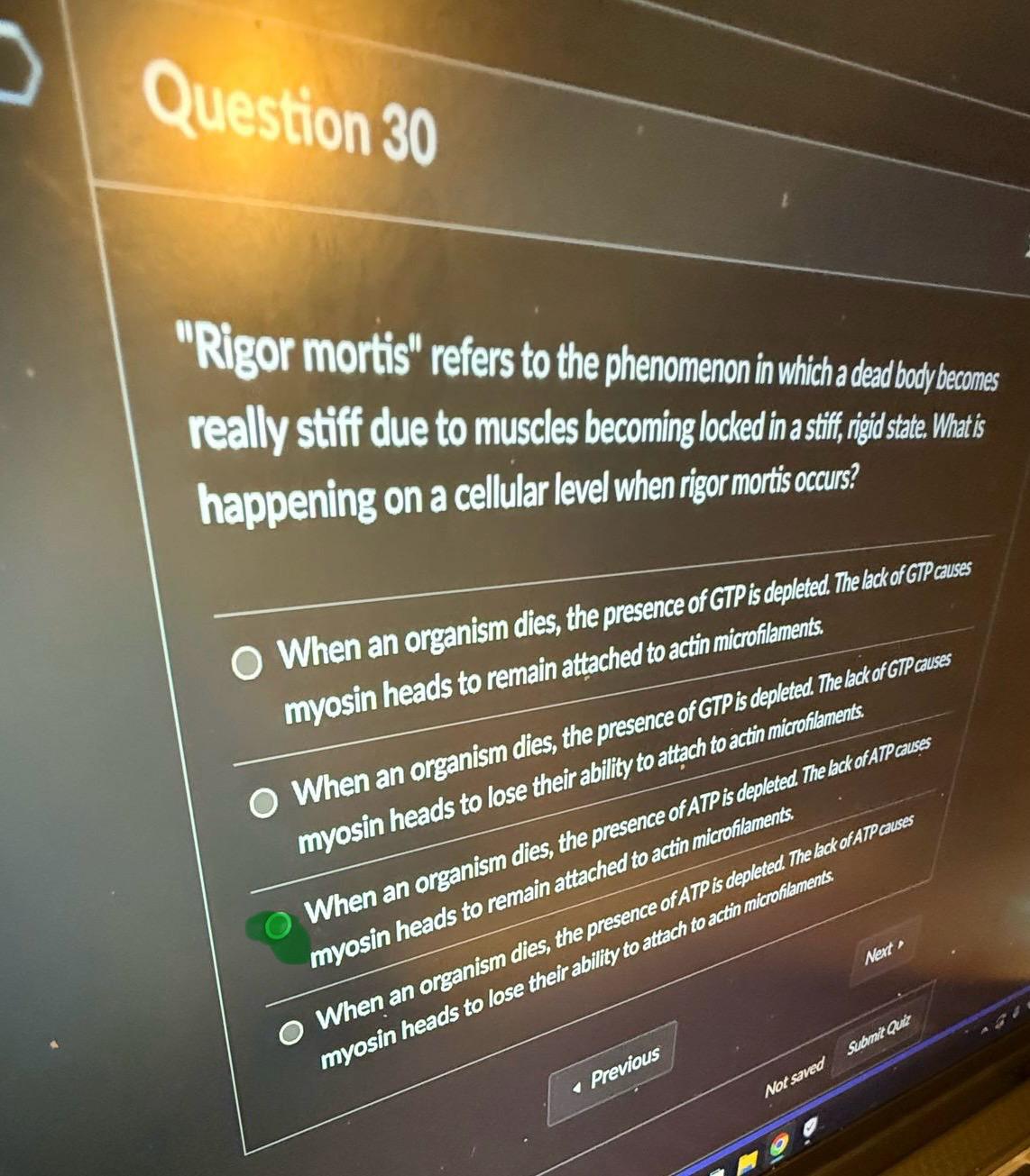 Solved rigor mortis refers to the phenomenon in which a dead | Chegg.com