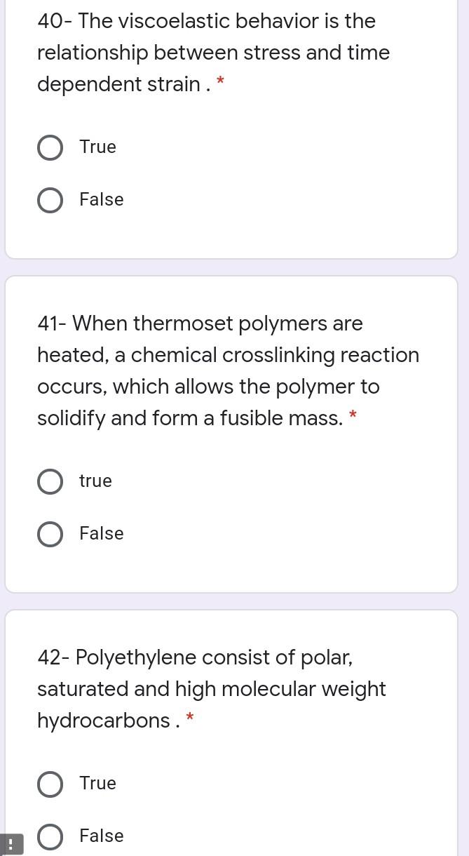 Solved 40- The viscoelastic behavior is the relationship | Chegg.com