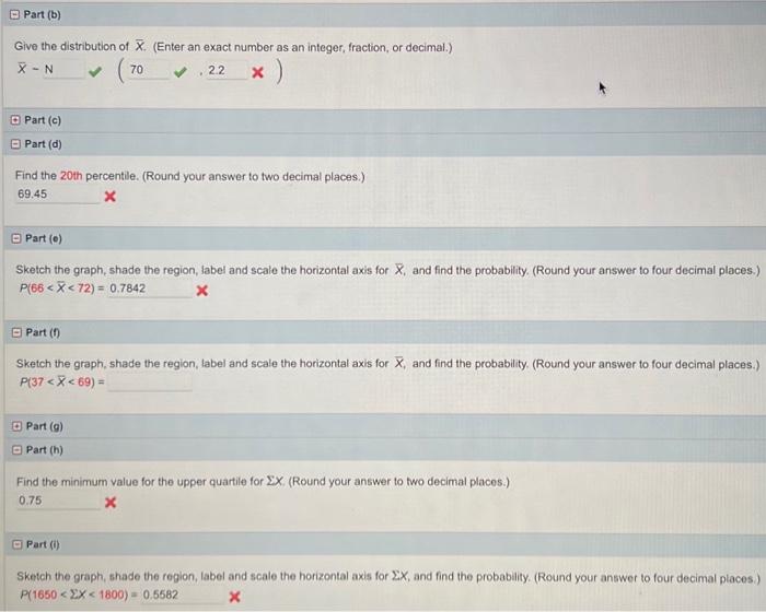Solved X∼N(70,13). Suppose that you form random samples of | Chegg.com