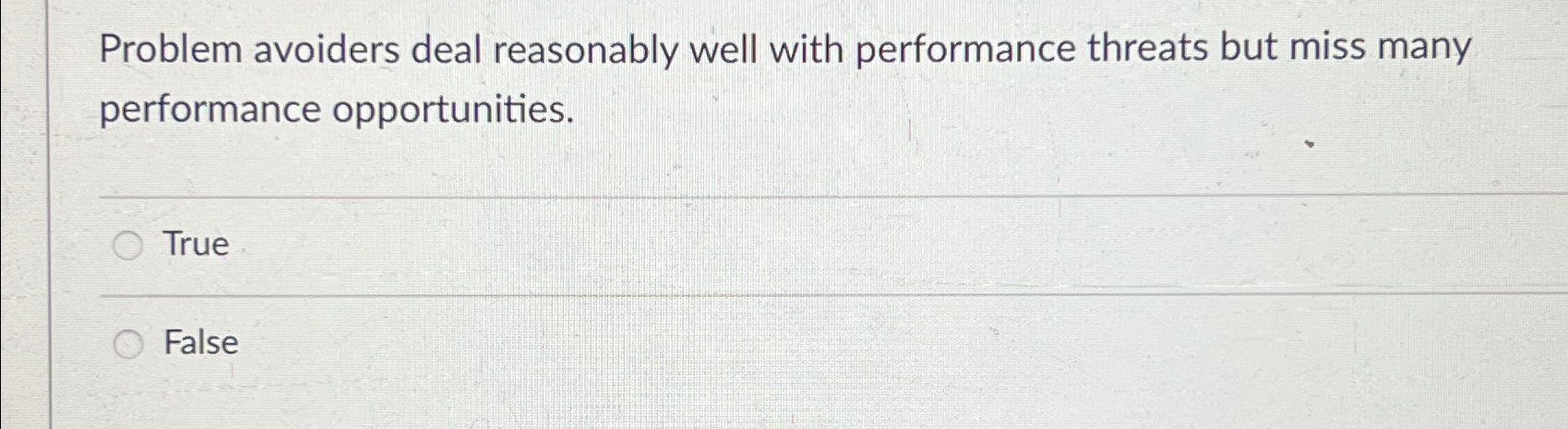 Solved Problem avoiders deal reasonably well with | Chegg.com