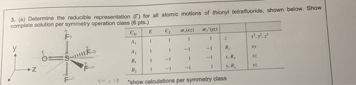 Solved E 1 3 3. (a) Determine the reducible representation | Chegg.com