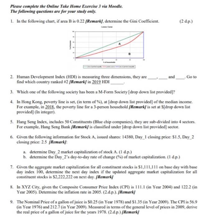 Please complete the Online Take Home Exercise 3 via | Chegg.com