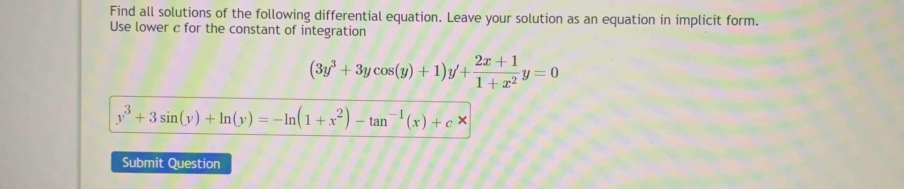 Solved Find all solutions of the following differential | Chegg.com