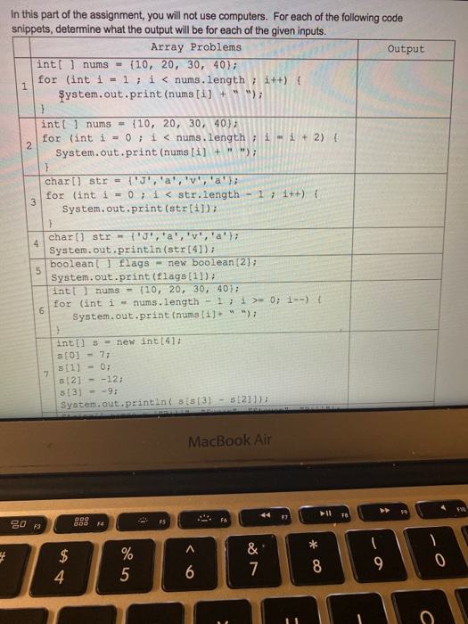 Solved In this part of the assignment, you will not use | Chegg.com