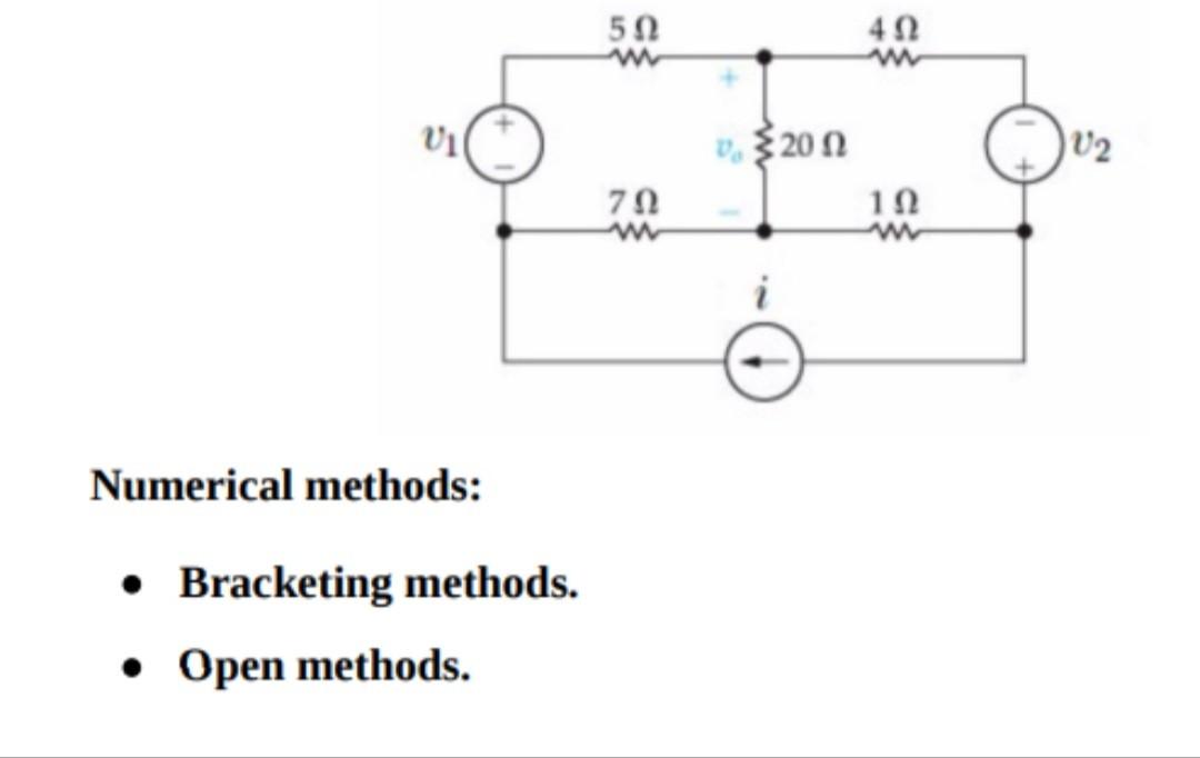 Numerical methods: - Bracketing methods. - Open | Chegg.com Numerical methods: - Bracketing methods. - Open | Chegg.com
