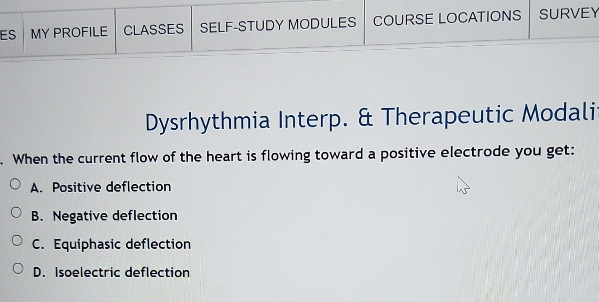 Solved When the current flow of the heart is flowing toward | Chegg.com