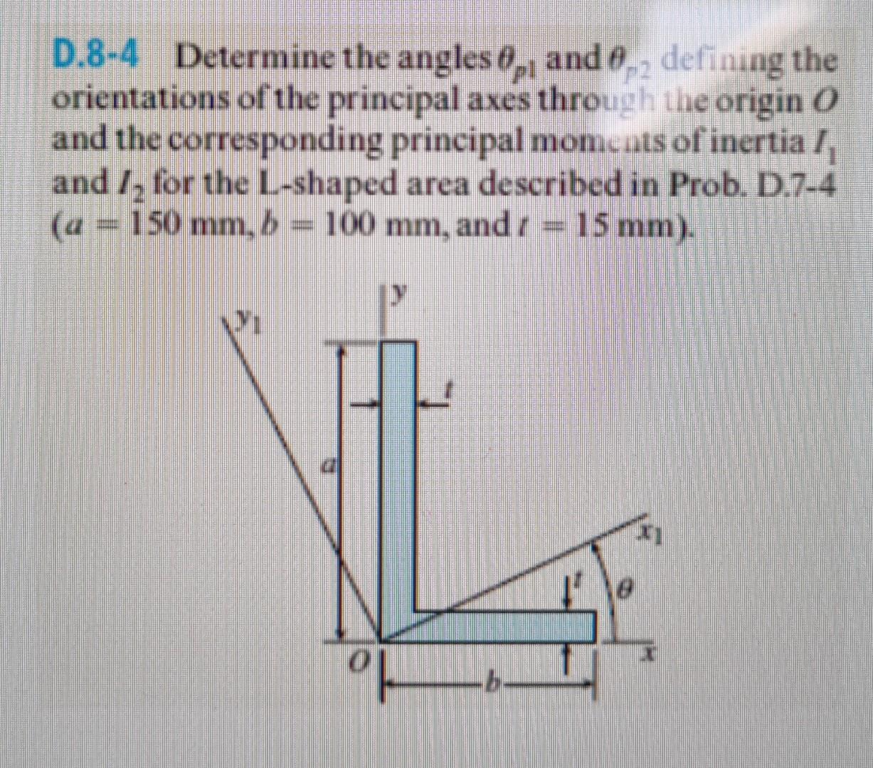 Solved D.8-4 Determine the angles, and defining the | Chegg.com