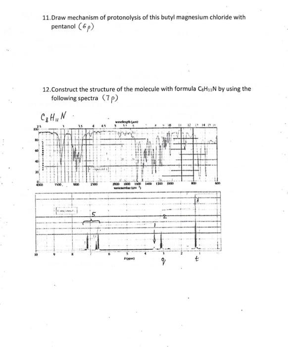 Solved 11. Draw mechanism of protonolysis of this butyl | Chegg.com
