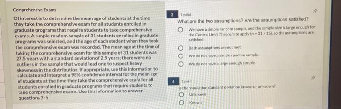 Solved Comprehensive Exams of interest is to determine the | Chegg.com