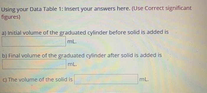 Solved Calculate the volume of the solid shown and record | Chegg.com