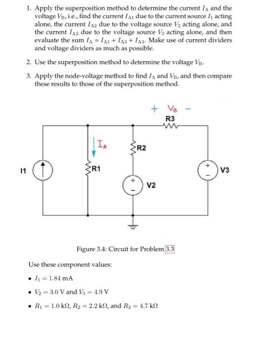 Solved 1. Apply the superposition method to determine the | Chegg.com