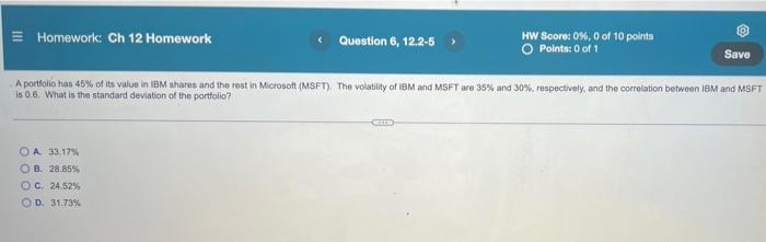Solved Homework: Ch 12 Homework @ Question 6, 12.2-5 HW | Chegg.com