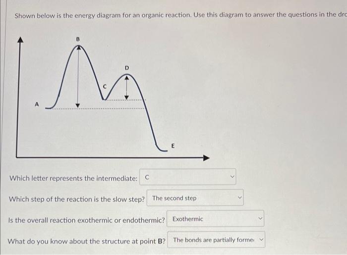 Solved Shown below is the energy diagram for an organic | Chegg.com