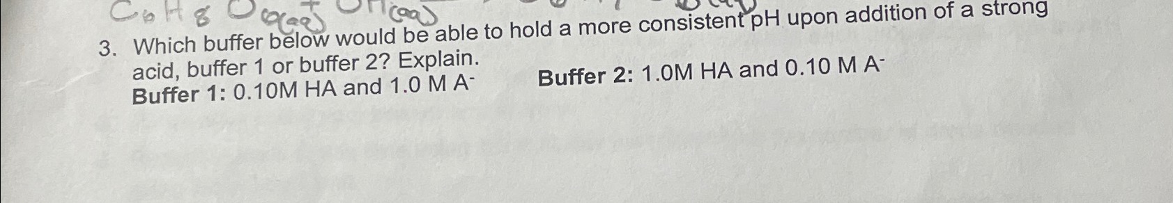 Solved Which buffer below would be able to hold a more | Chegg.com