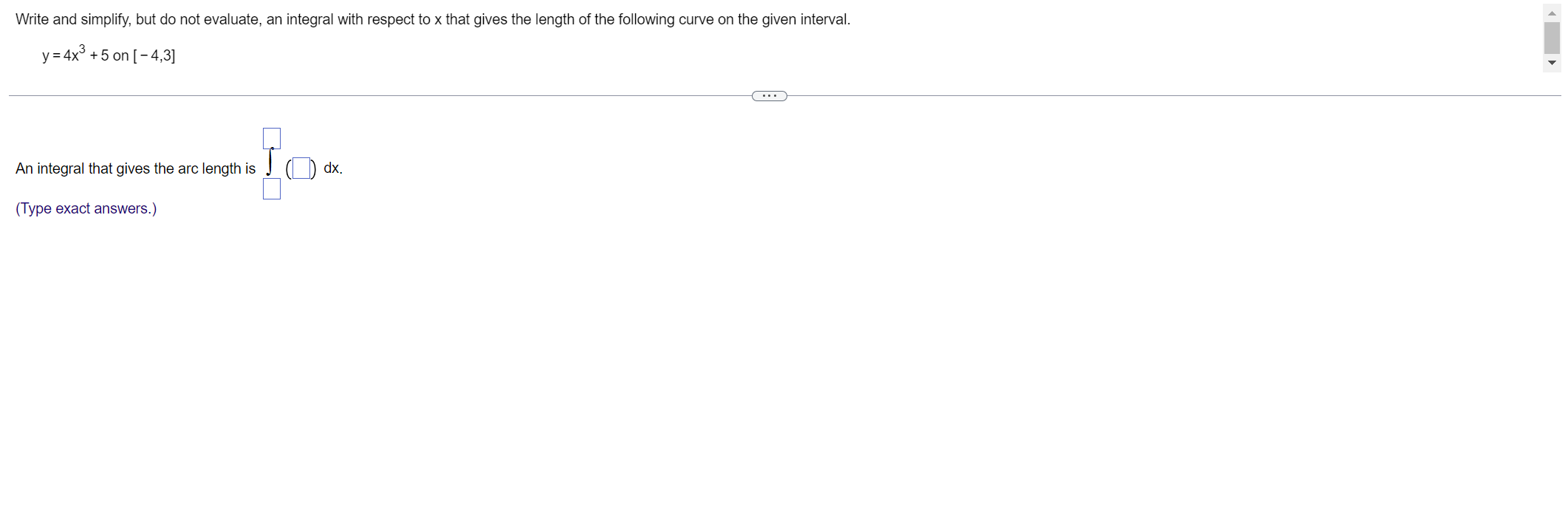 Solved Write and simplify, but do not evaluate, an integral | Chegg.com