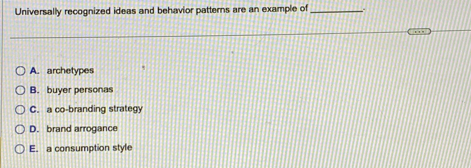 Solved Universally recognized ideas and behavior patterns | Chegg.com