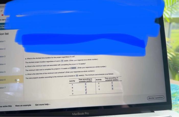 Solved The table below contains data for the installasion of | Chegg.com