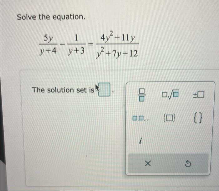 Solved Solve the equation. Simplify your answer if possible. | Chegg.com