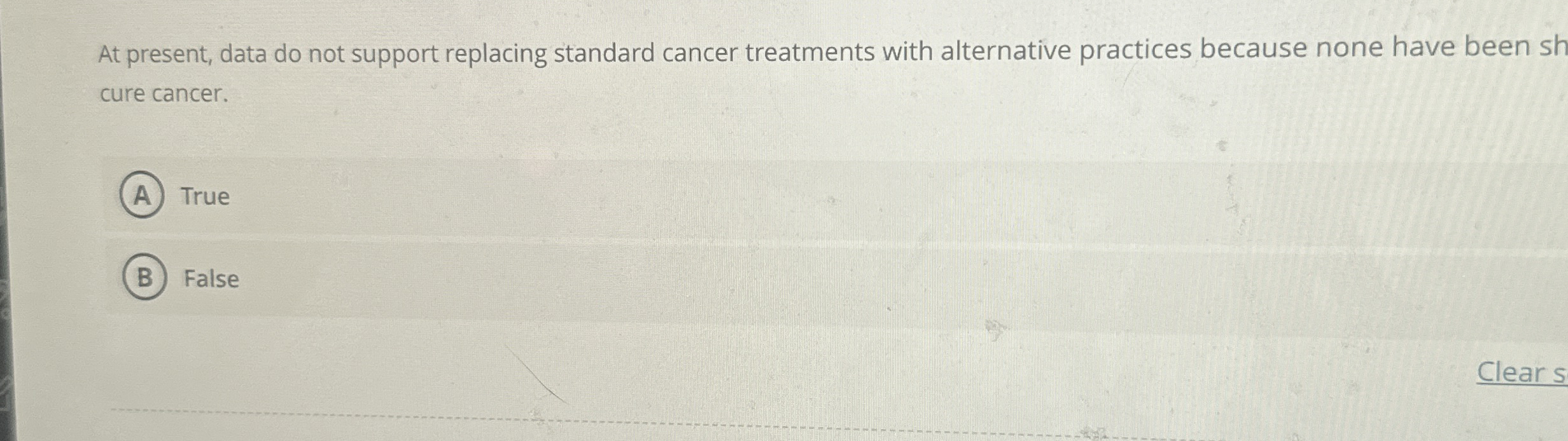 Solved At present, data do not support replacing standard | Chegg.com