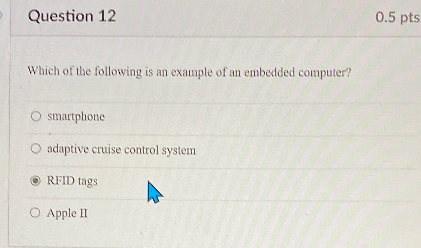 Solved Question 120.5ptsWhich of the following is an example | Chegg.com