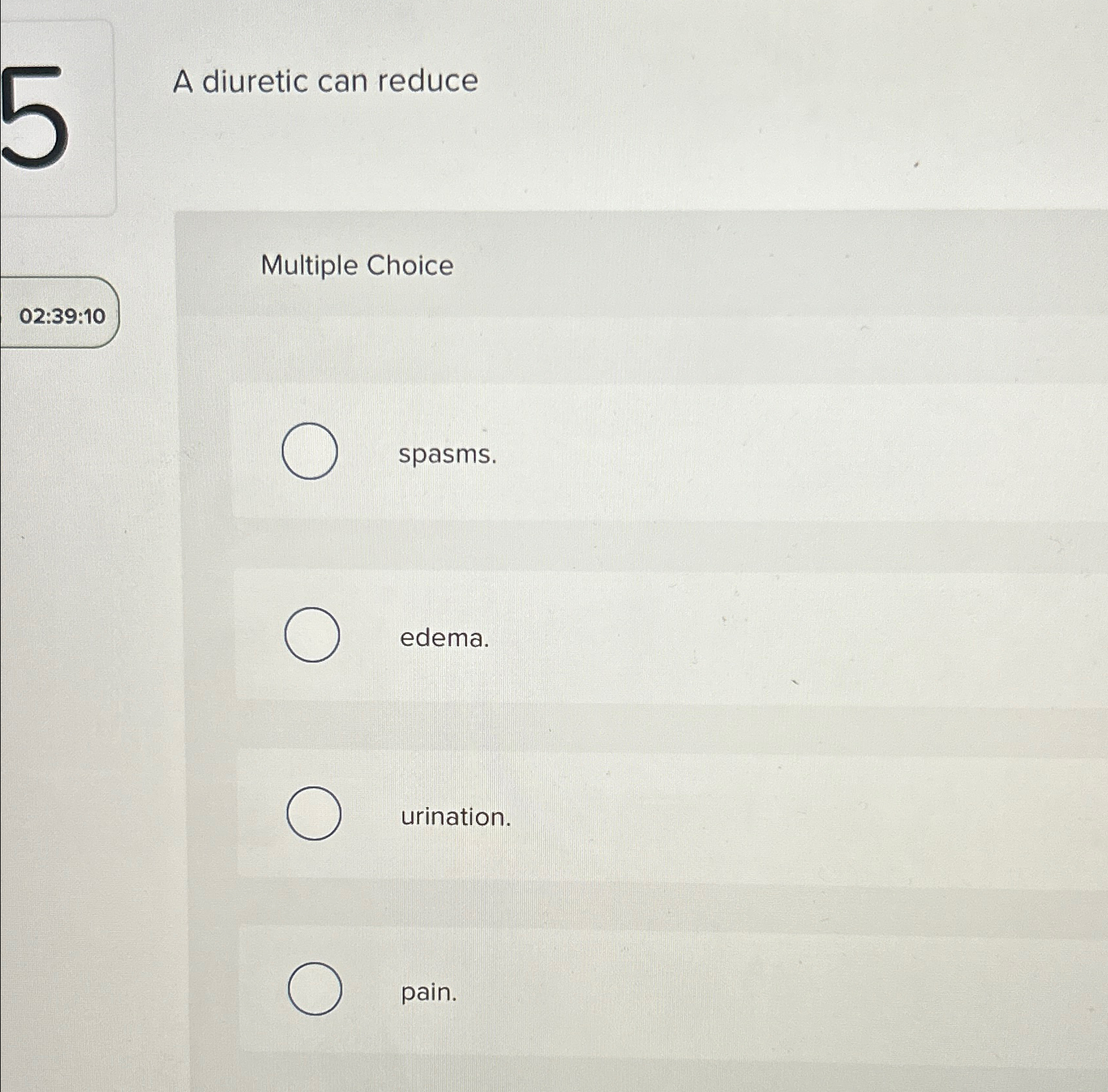 Solved A diuretic can reduceMultiple | Chegg.com