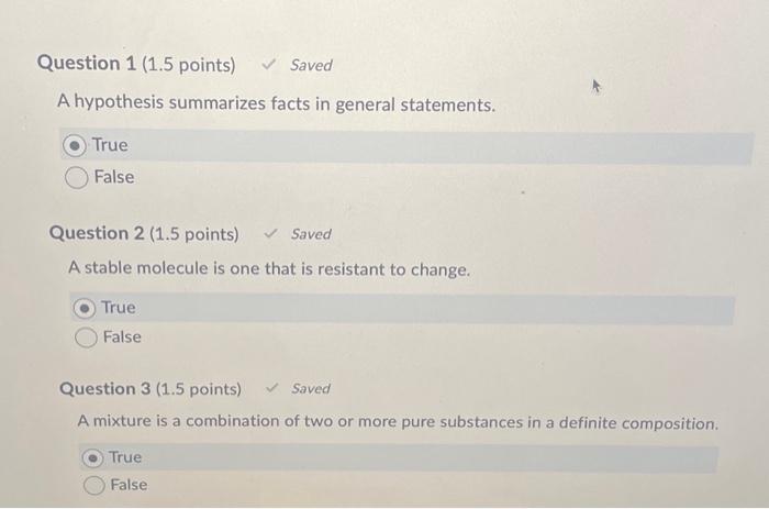 A hypothesis summarizes facts in general statements. | Chegg.com