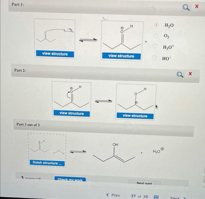 Solved Part 1: Part 2: Part 3 out of 3 view structure finish | Chegg.com
