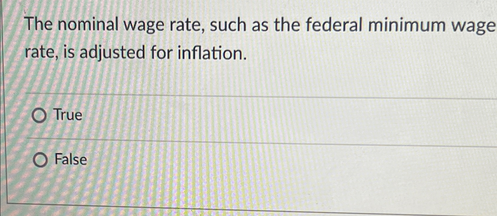 Solved The nominal wage rate, such as the federal minimum | Chegg.com