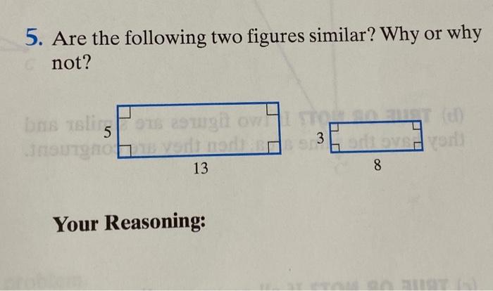 Solved 5. Are the following two figures similar? Why or why | Chegg.com