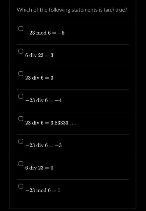 Solved Which of the following statements is (are) true? | Chegg.com