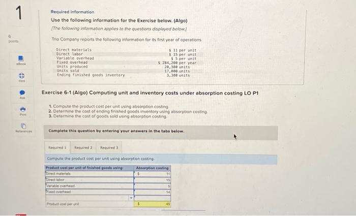 Solved Required information Use the following information | Chegg.com