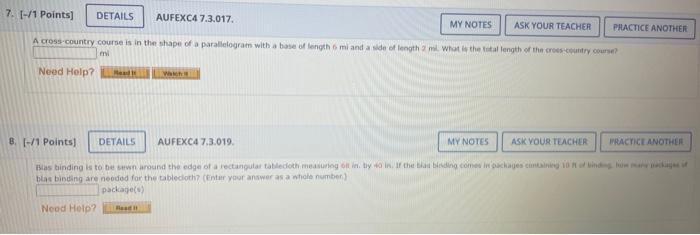 Solved min [−11 Points] AUFEXC4 7.3.019. blas binding are | Chegg.com