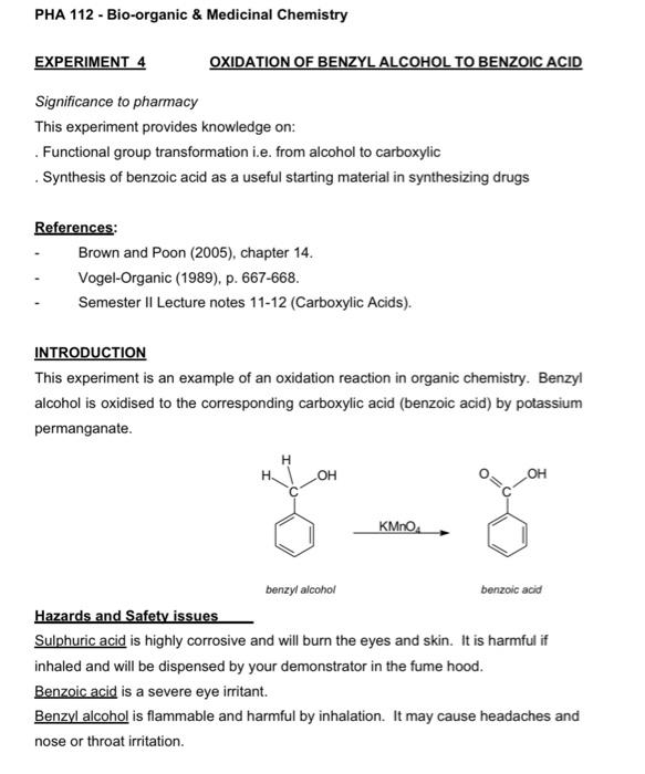 PHA 112 - Bio-organic & Medicinal Chemistry | Chegg.com