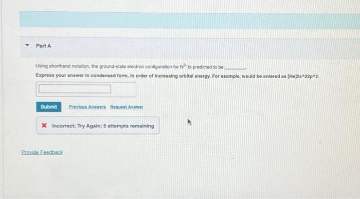 Solved Part A Using shorthand notation, the ground-state | Chegg.com