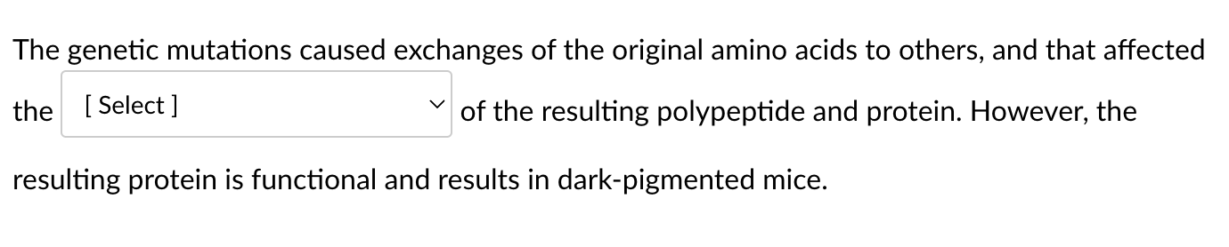 Solved The genetic mutations caused exchanges of the | Chegg.com