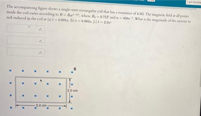 Solved The accompanying figure shows a single-turn | Chegg.com