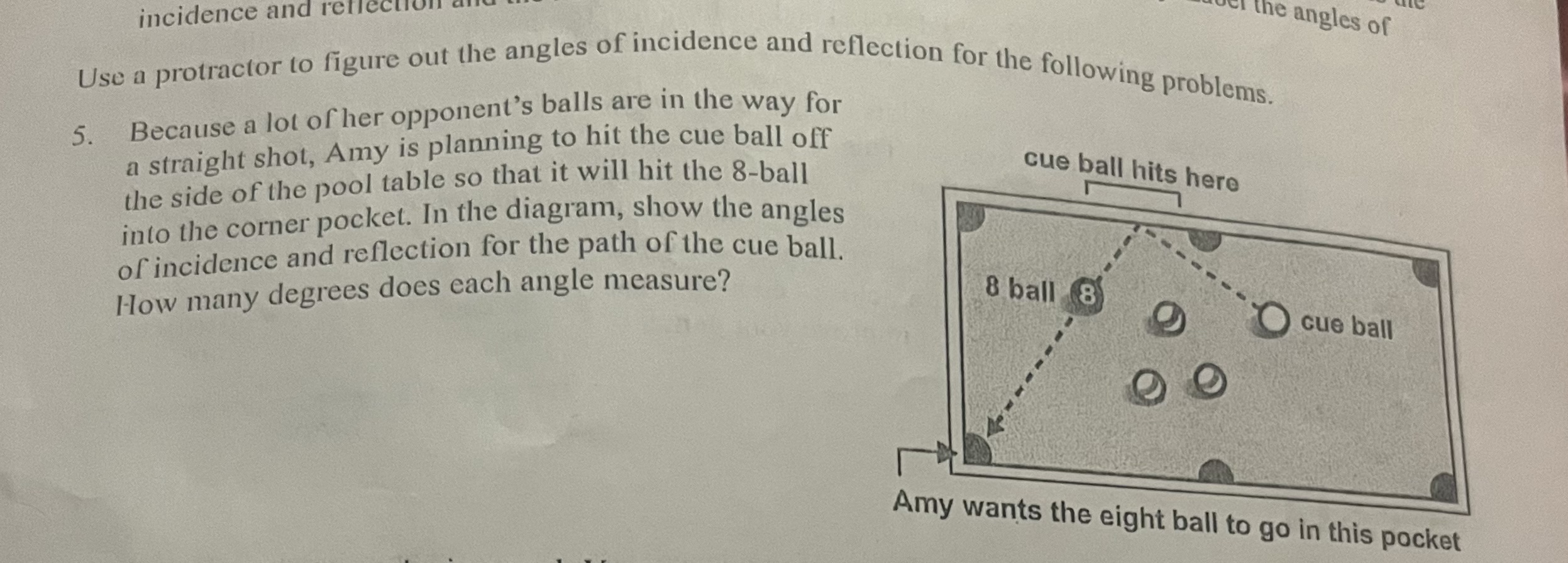 Solved You and a friend are playing pool. You areUse a | Chegg.com