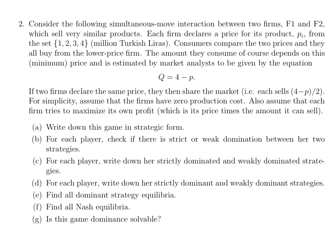 Solved Consider the following simultaneous-move interaction | Chegg.com