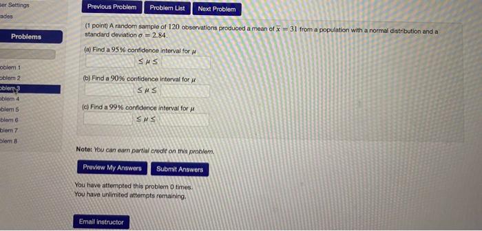 Solved Ber Settings ades Problems Previous Problem Probler | Chegg.com