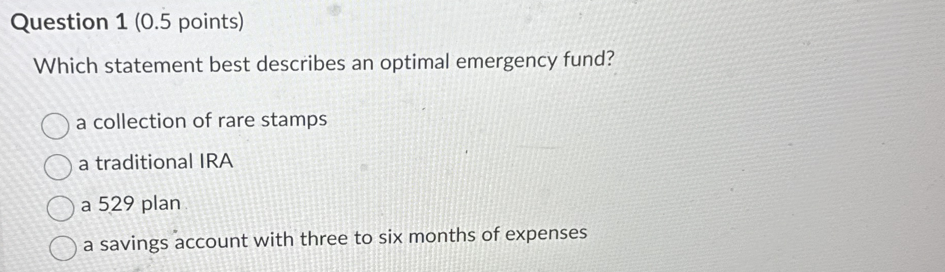 Solved Question 1 (0.5 ﻿points)Which statement best | Chegg.com