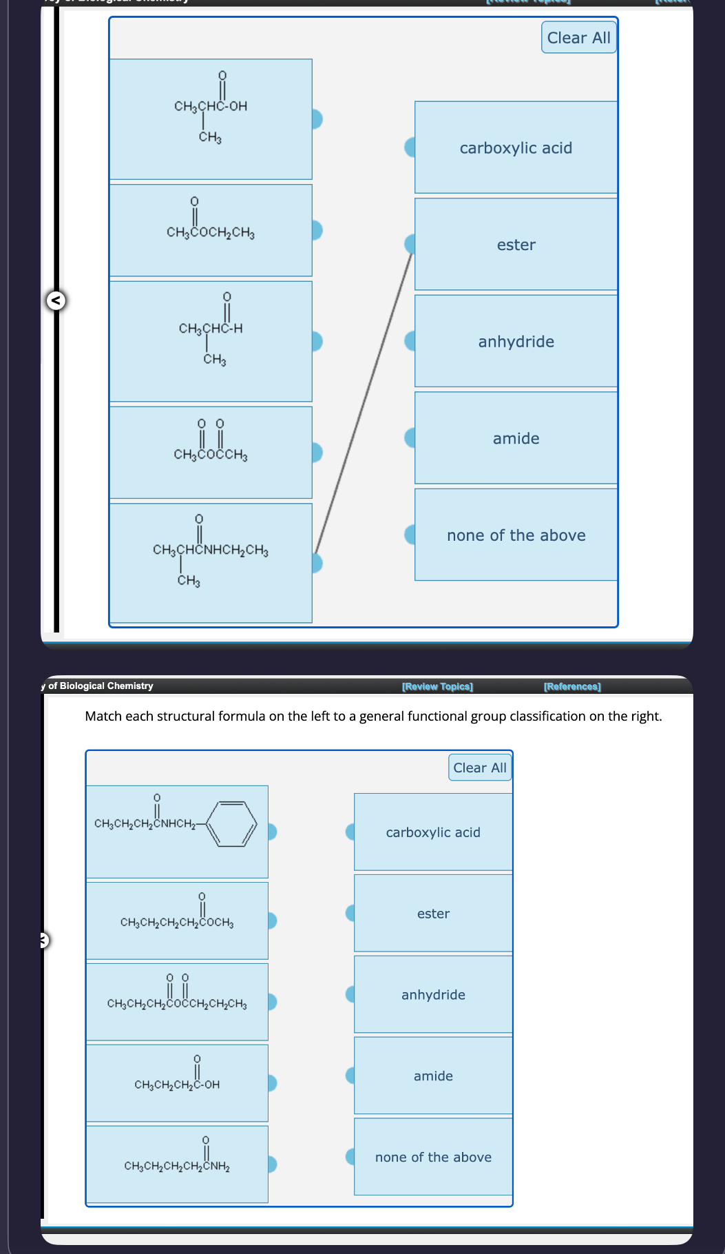 Solved Match each structural formula on the left to a | Chegg.com