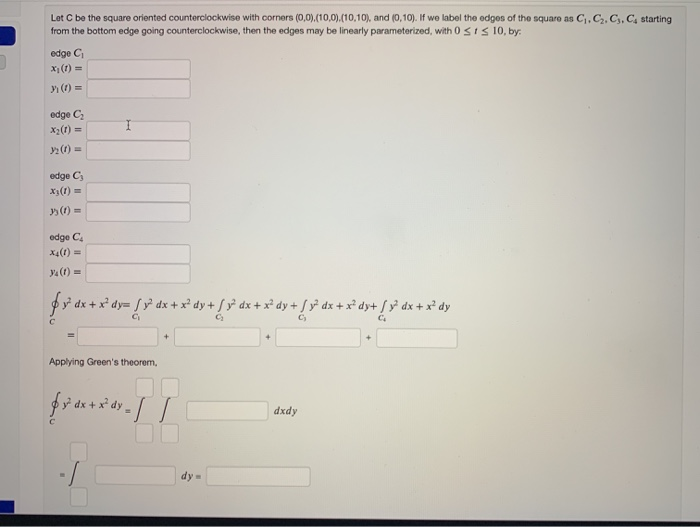 Solved Let C be the square oriented counterclockwise with | Chegg.com