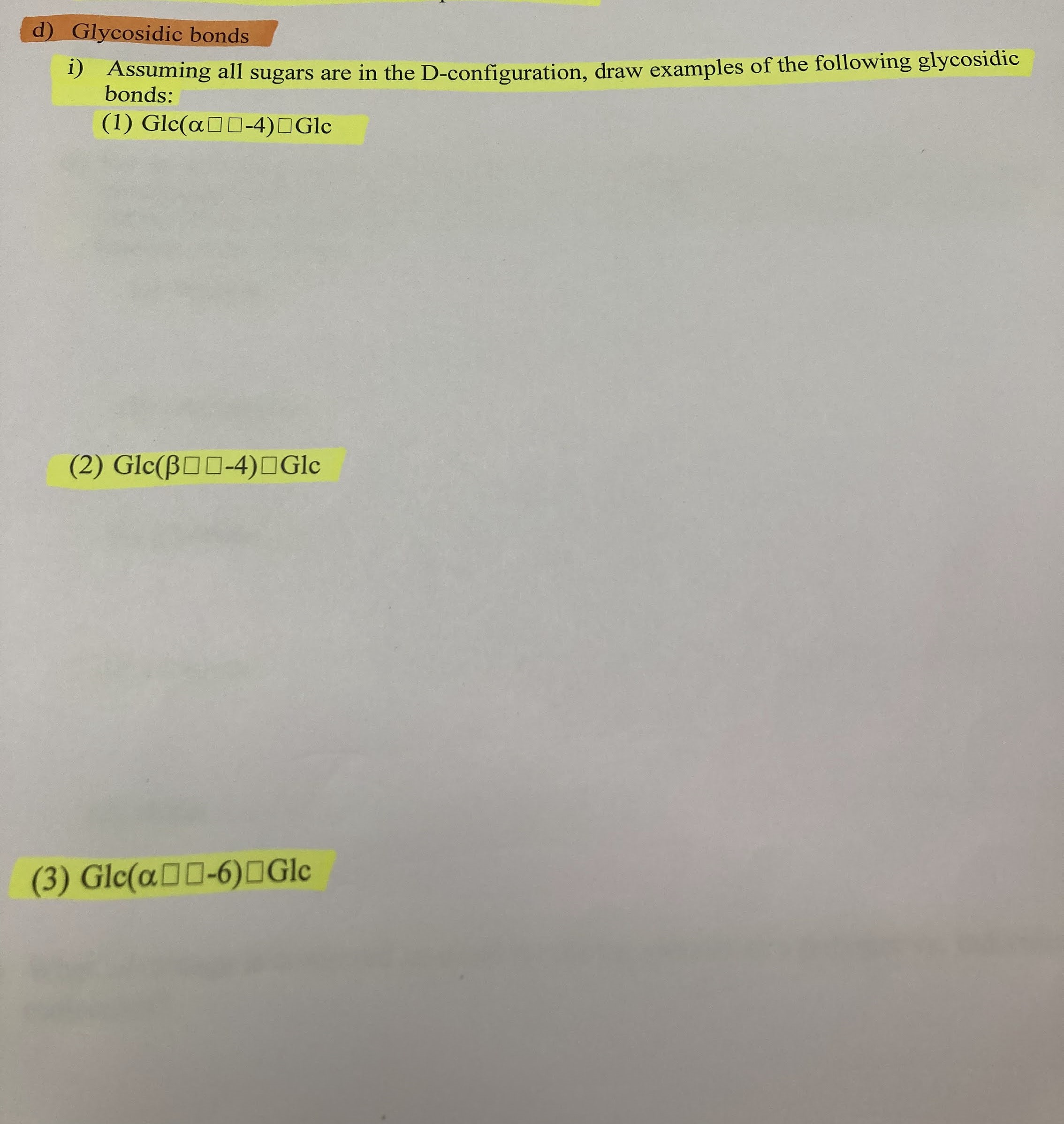 For Biochemistry. Will rate answers! | Chegg.com