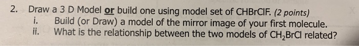Solved 2. Draw a 3D Model or build one using model set of | Chegg.com