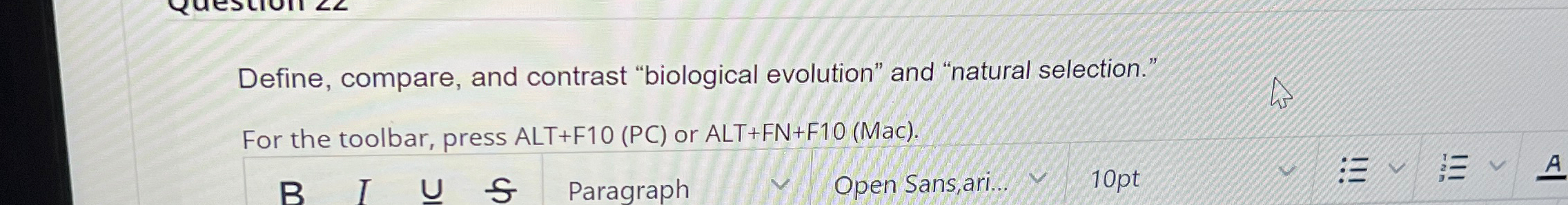Solved Define, compare, and contrast "biological evolution" | Chegg.com